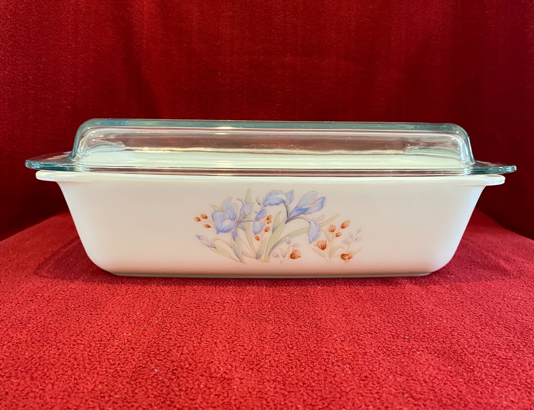 Pyrex England Iris Blue Iris 1.7lt Oblong Casserole 542. 1980's - Etsy