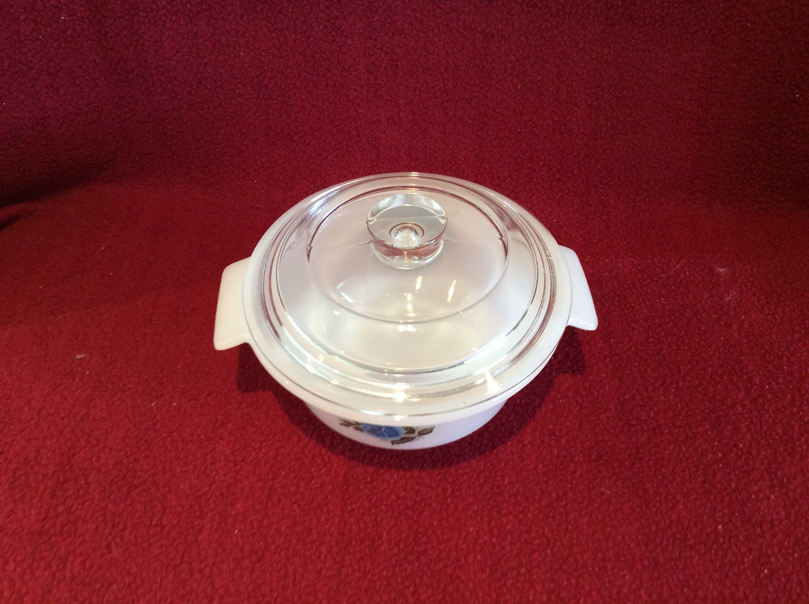 Phoenix Opalware Blue Rose Casserole Dish 8oz Circa 1960 - Etsy