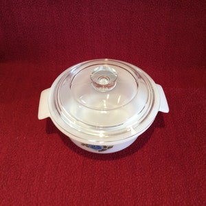 Phoenix Opalware Blue Rose Casserole Dish 8oz Circa 1960 - Etsy