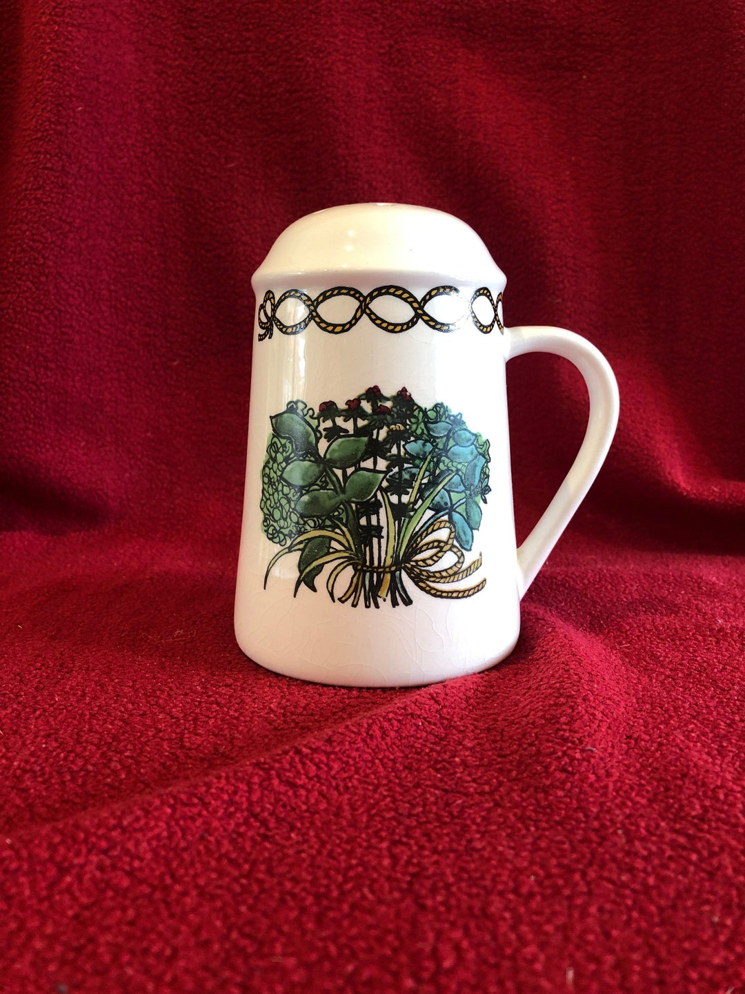 Vintage Taunton Vale Pottery Flour Sifter: Bouquet Garni Ceramic Shaker ...