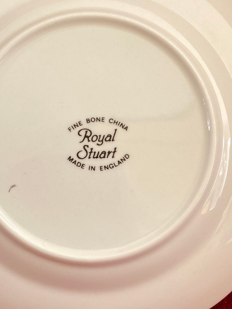 Royal Stuart Fine Bone China Tea Plate: Pink Morning Glory, Gold Rim - Etsy