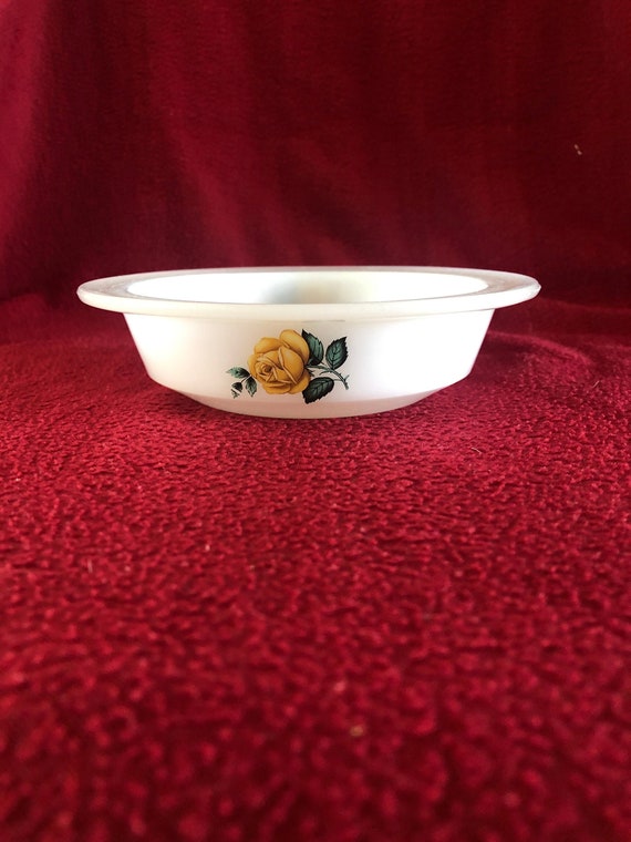 Phoenix Opalware Yellow Roses Pattern Soup Fruit or Dessert - Etsy