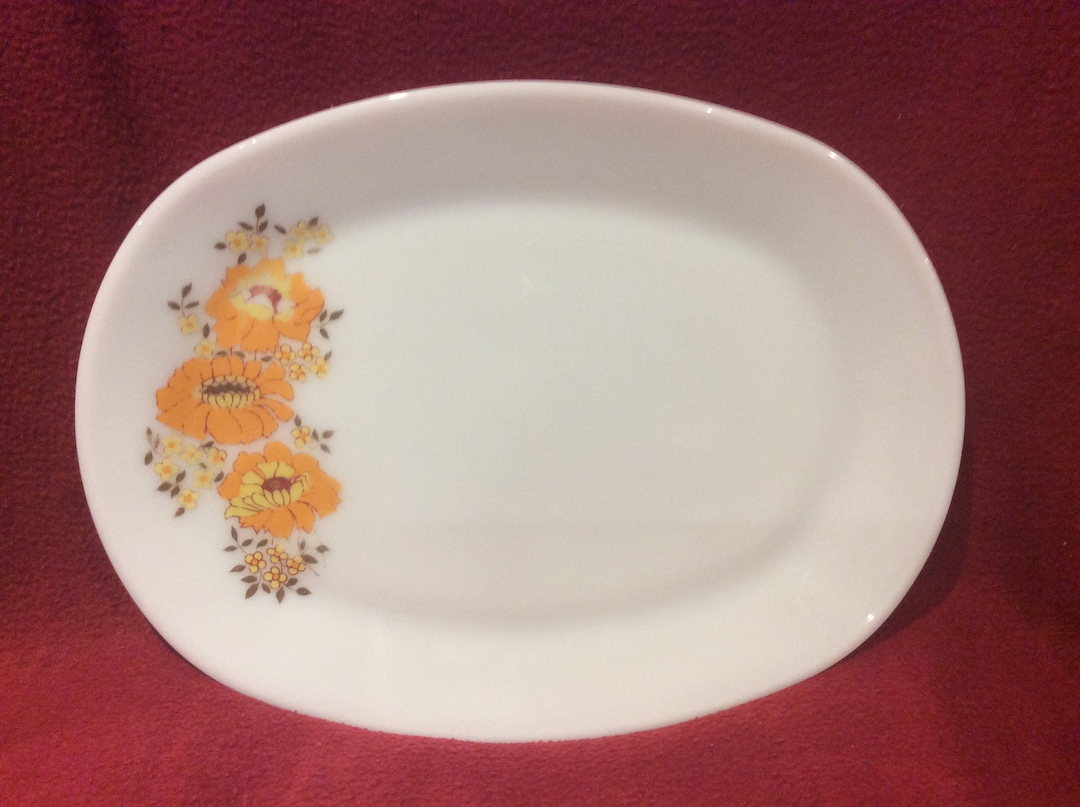 Pyrex JAJ Sunflower Steak Plate Circa 1970's - Etsy