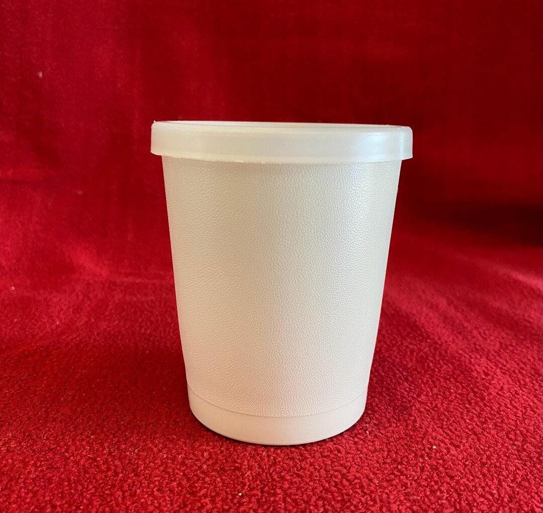 Tupperware Cup, Tumbler, Juice Cup With Lid. #1251 Ivory With Clear Lid ...