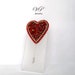 Heart Brooch Pin Red Beaded Brooch Embroidery Brooch - Etsy