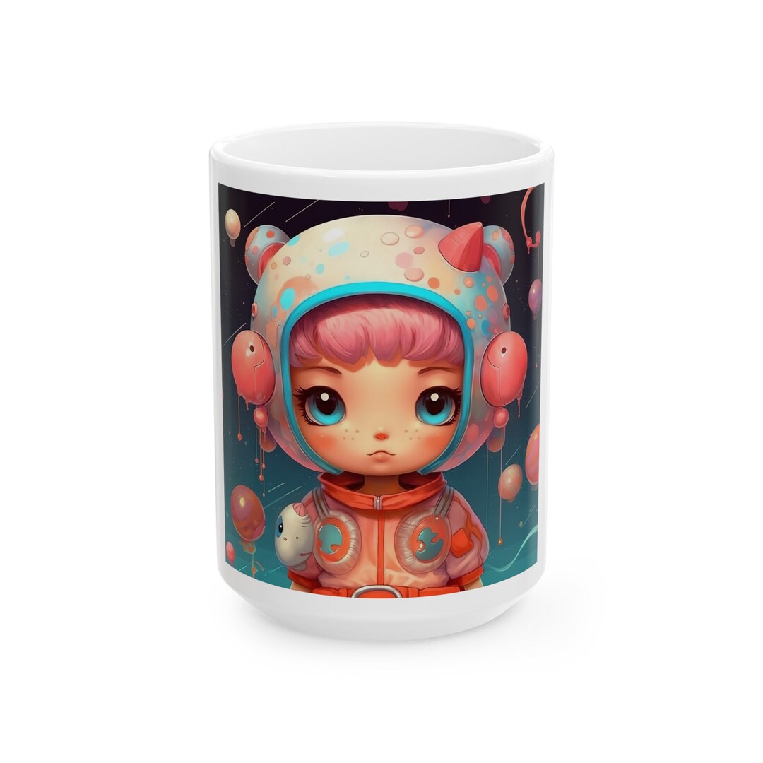 Harajuku Dream Space Girl Anime Ceramic Mug (11oz, 15oz) - Etsy