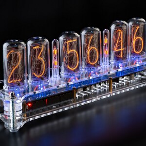 IN-18 Arduino Shield Nixie Tubes Clock in Acrylic Case TUBES OPTIONAL for Boyfriend, Husband ...