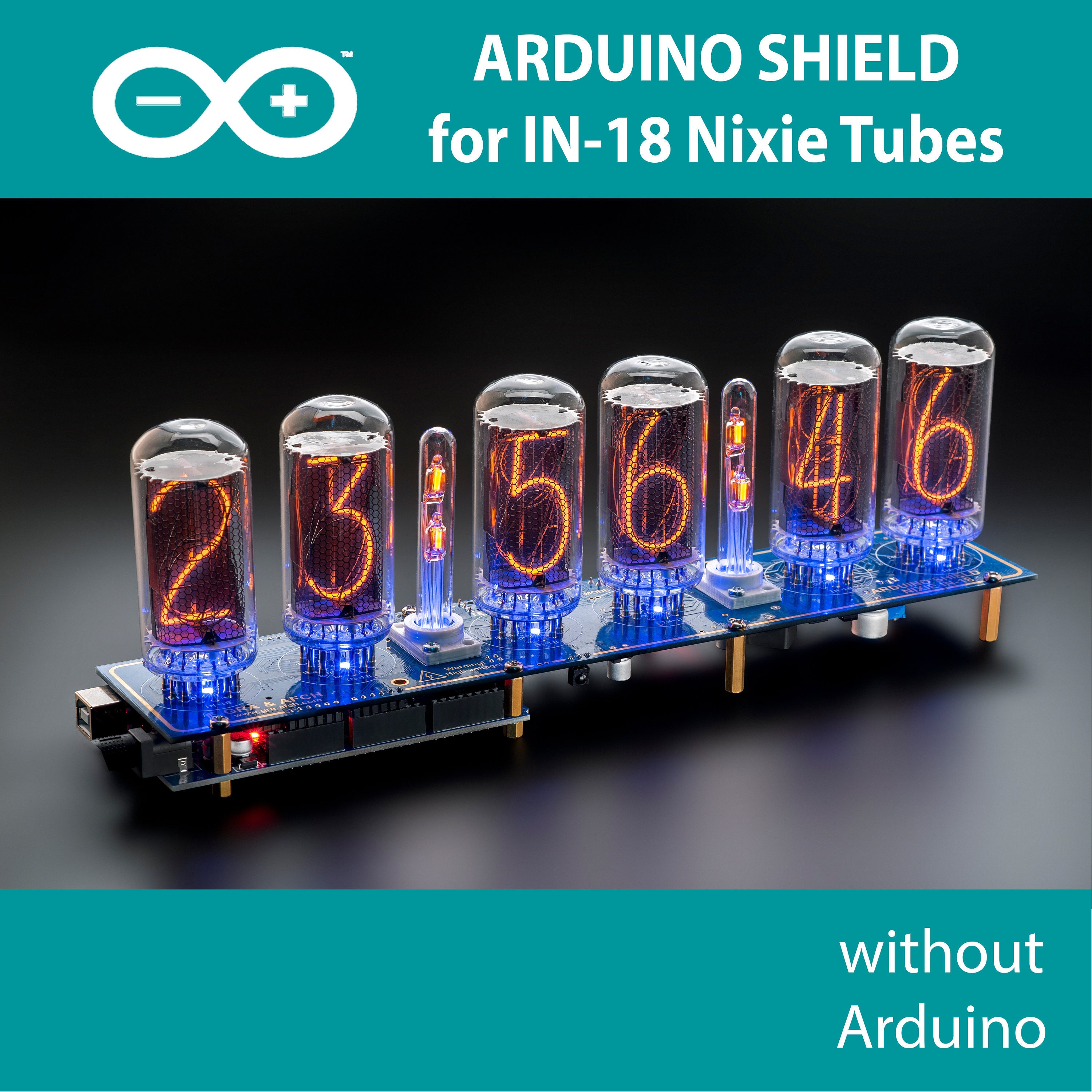 IN-18 Arduino Shield Nixie Tubes Clock NCS318 With Columns TUBES OPTIONAL - Etsy