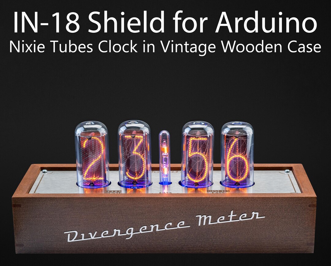 Nixie Tubes Clock IN-18 Arduino Shield Wooden Case [4 TUBES] With GPS ...