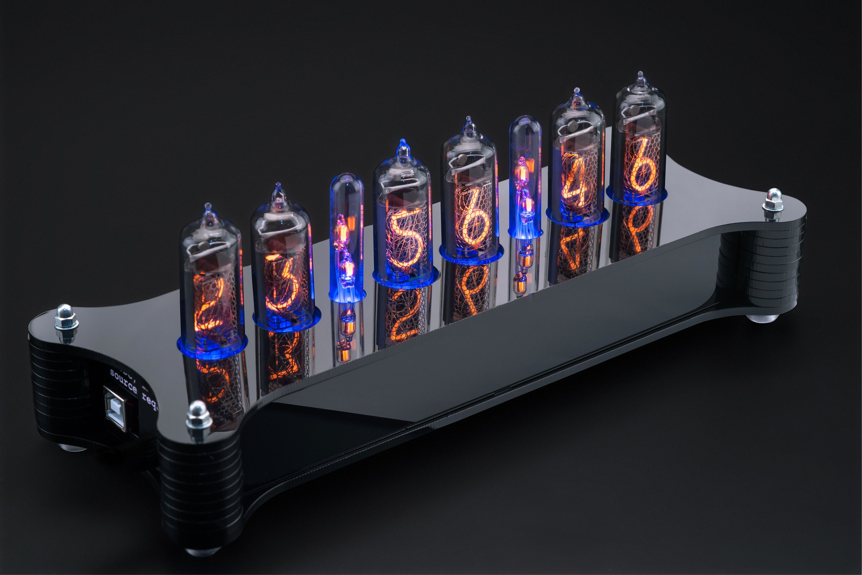 Nixie Clock on IN-14 Tubes in a Stylish Black Acrylic Case for - Etsy