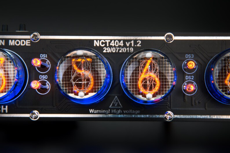 DIY KIT IN-4 Nixie Tubes Clock With Sockets tubes, Power Supply Black ...