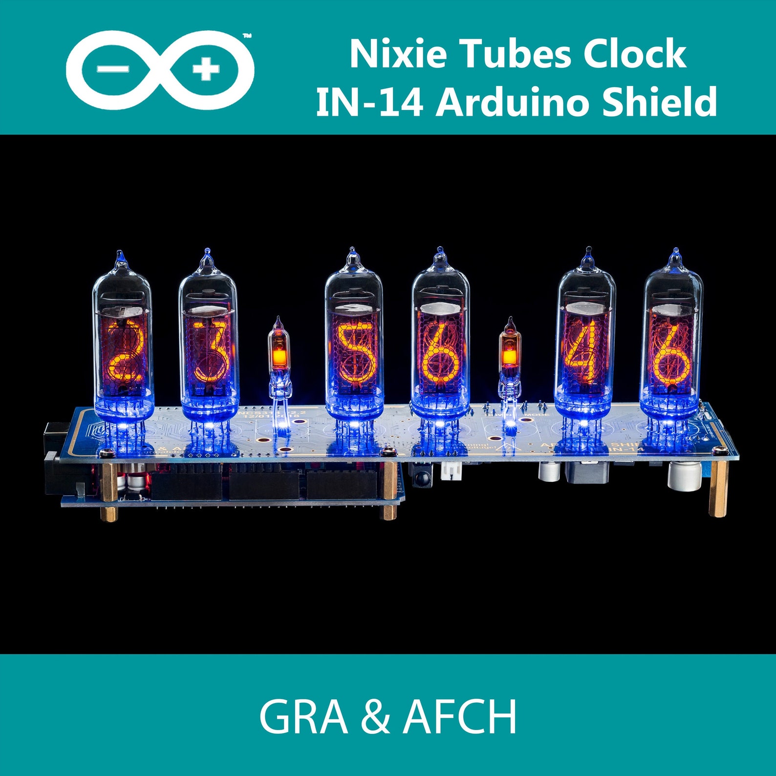 Nixie Clock on IN-14 Tubes With Shield NCS314 V2.2 With Arduino uno or ...