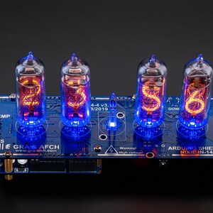 Nixie Tubes Clock IN-14 Arduino Shield (column, Sockets, Arduino) [4 Tubes] Gra & Afch - Etsy