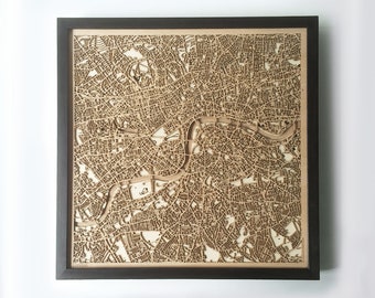 Rome Wooden Map Black Laser Cut Streets City Maps 3d Framed | Etsy