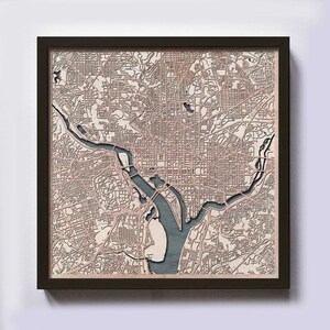 Washington Wood Map 5th Anniversary Gift Custom Wooden Map | Etsy