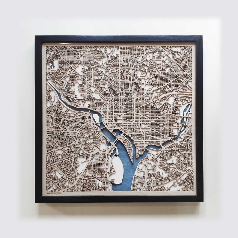Washington Wood Map 5th Anniversary Gift Custom Wooden Map - Etsy