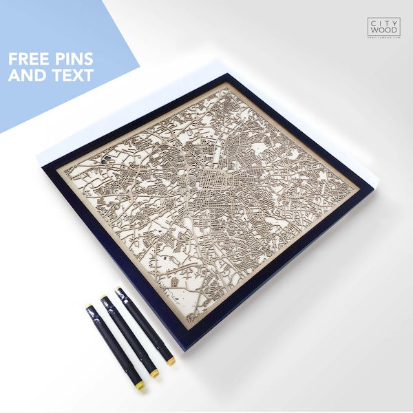 Laser Cut Map Charlotte - Etsy