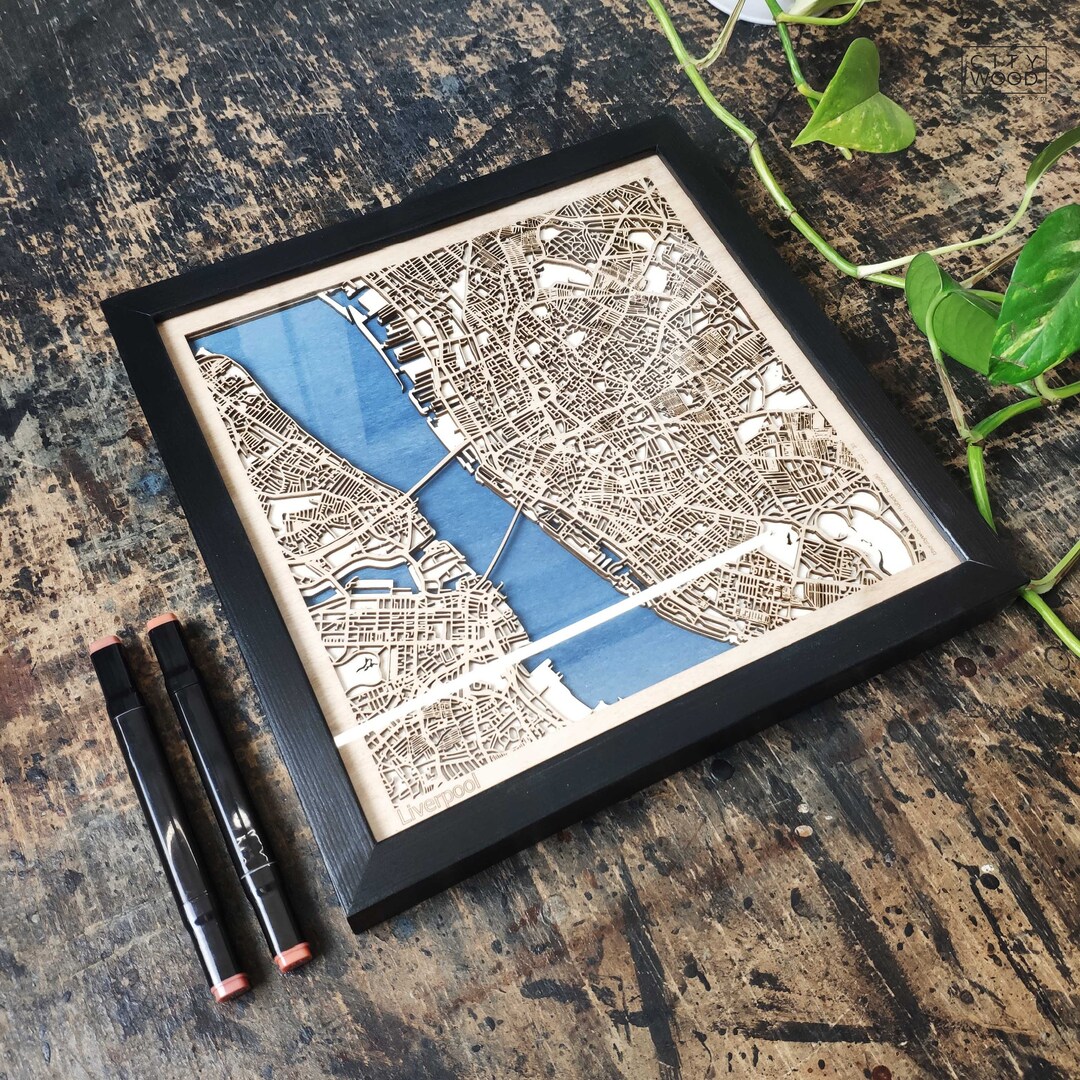 Liverpool Wood Map - 3d City Map - Etsy UK