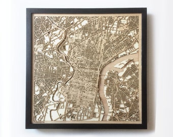 Rome Wooden Map Black Laser Cut Streets City Maps 3d Framed | Etsy