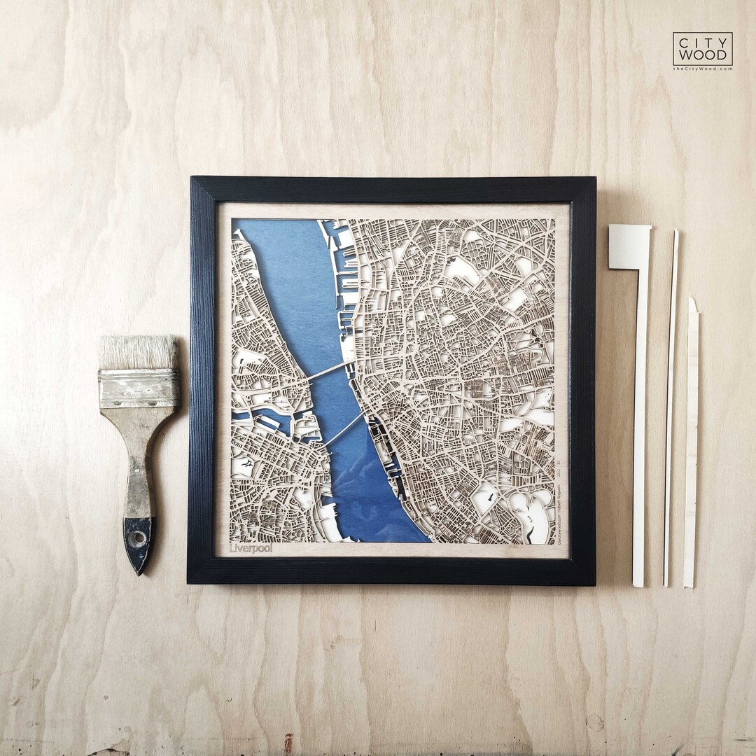 Liverpool Wood Map - 3D Laser Cut Map - Etsy