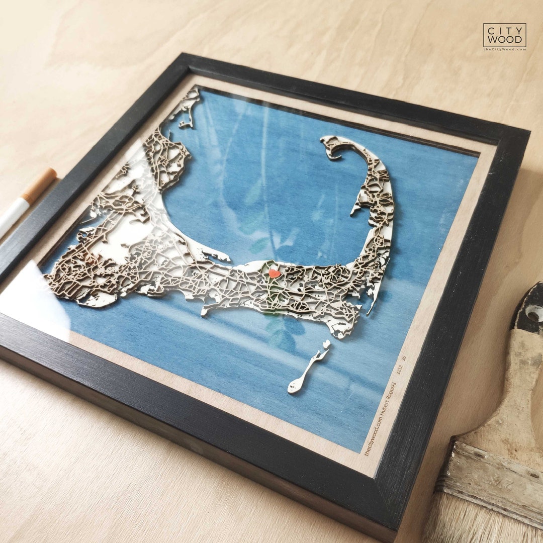 Cape Cod Wood Map - Wall Decor - Etsy