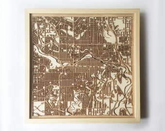 Rome Wooden Map Pinewood Laser Cut Streets City Maps 3d | Etsy