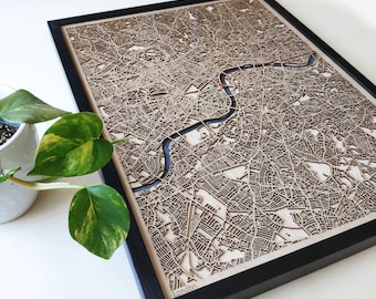 3D Laser Cut Map of London Multilayer Map Decor Laser Cut Digital Files ...
