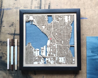 3d Map Seattle - Etsy