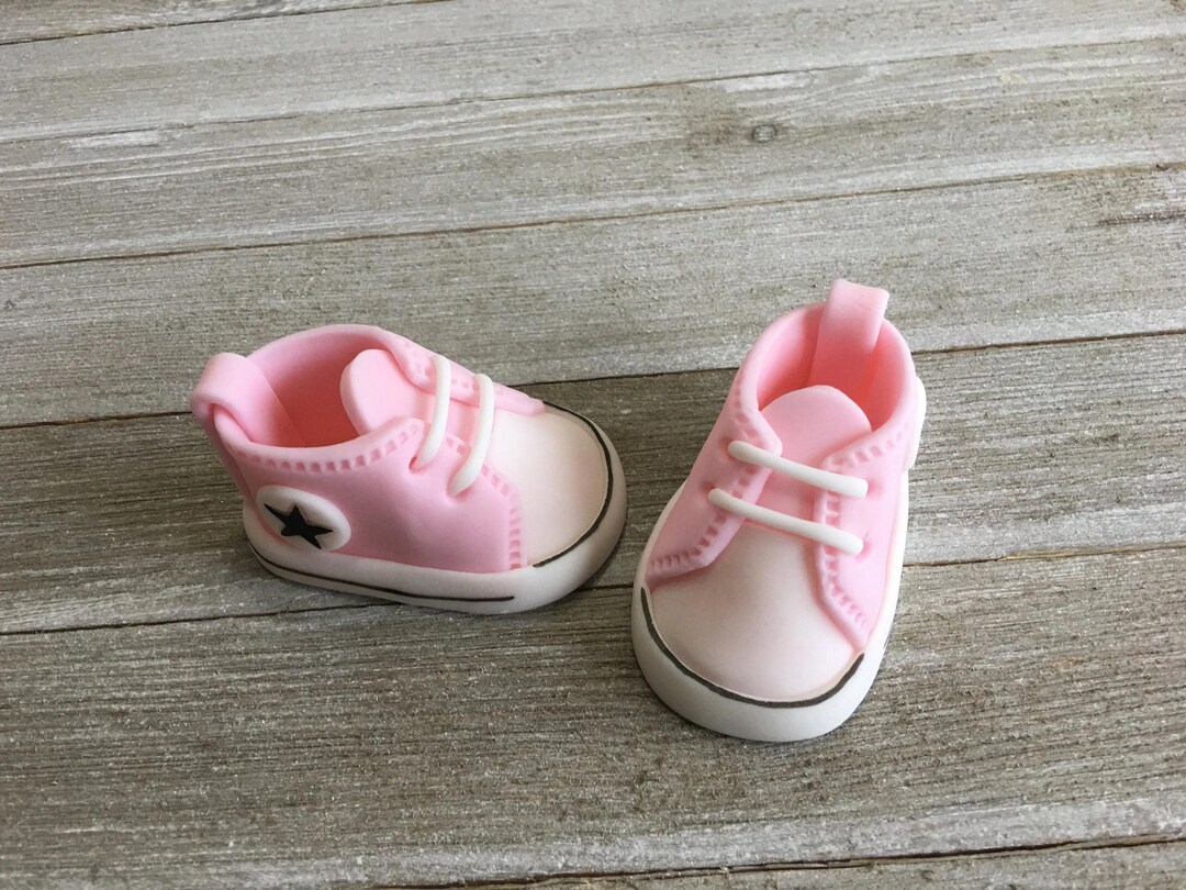 Fondant Shoes Cake Topper for Baby, Fondant Shoes, Fondant Tapper, Baby ...