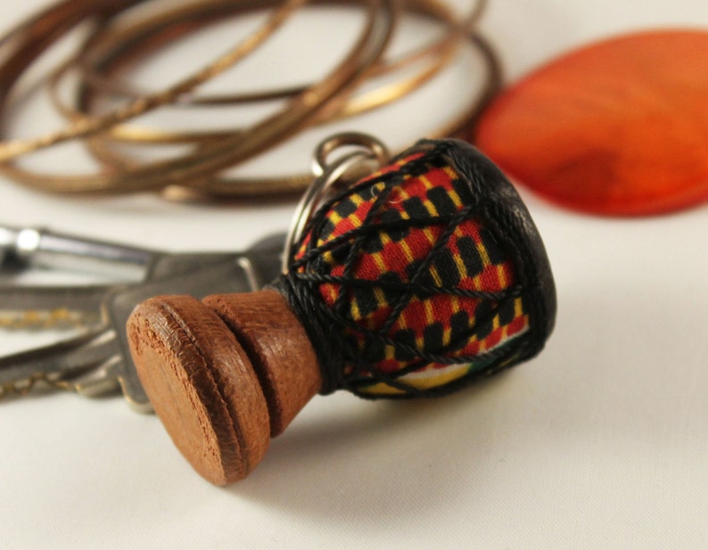 2 Handmade African Drum Keyrings - Etsy