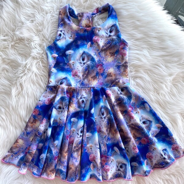 Girls Owl Dress - Etsy