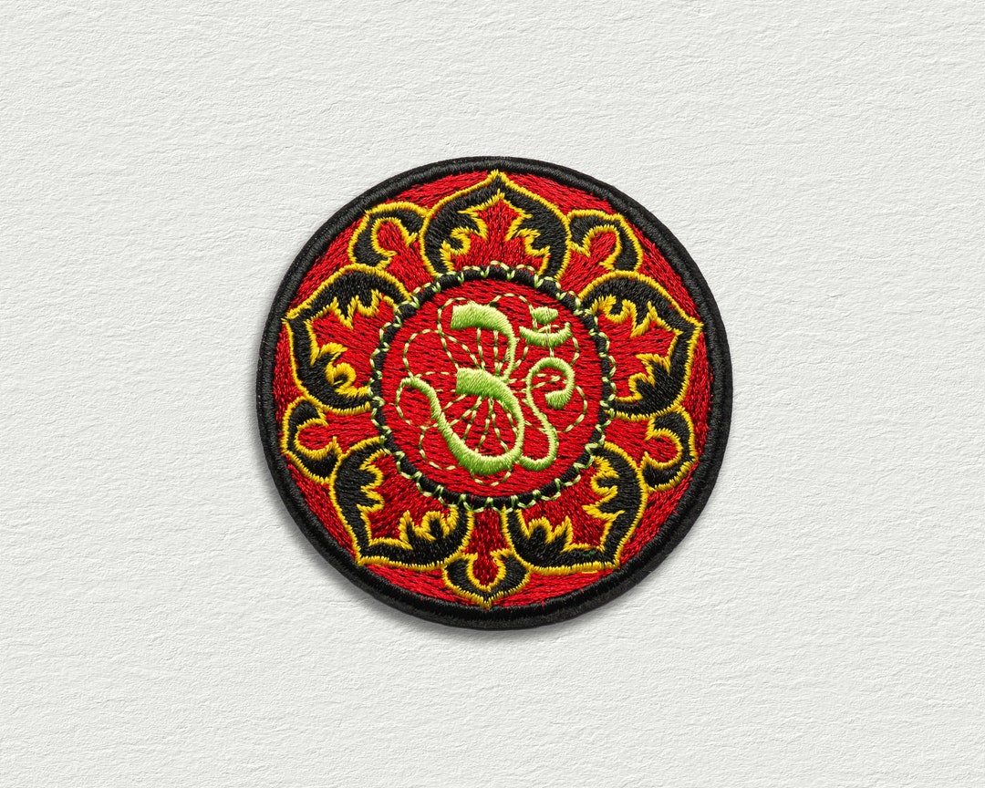 Om Patch Yoga, Lotus, Colorful Iron-on Embroidered Patch 156 - Etsy