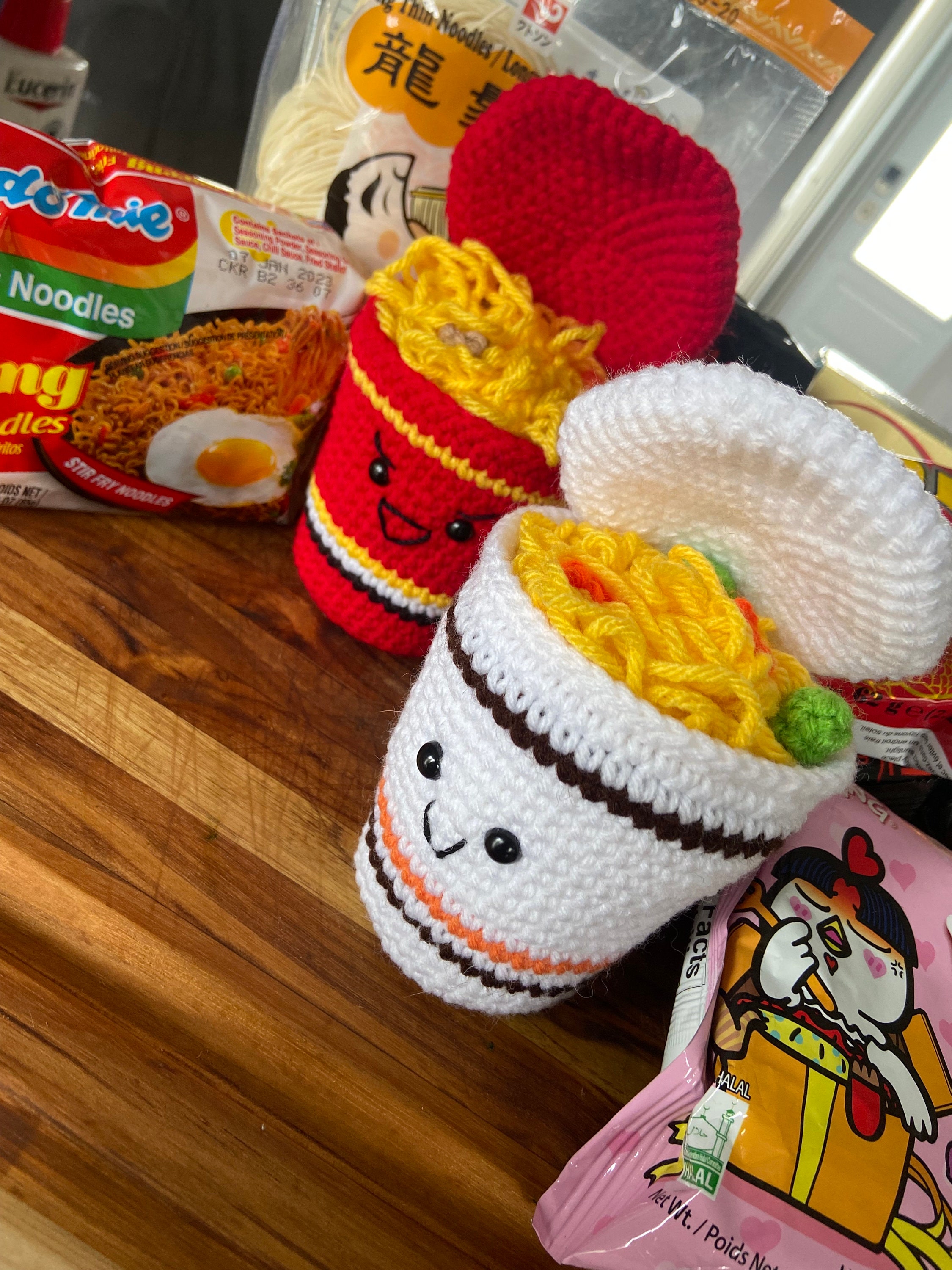 Crochet Ramen Cup, Kawaii Food Plush, Amigurumi Bowl - Etsy