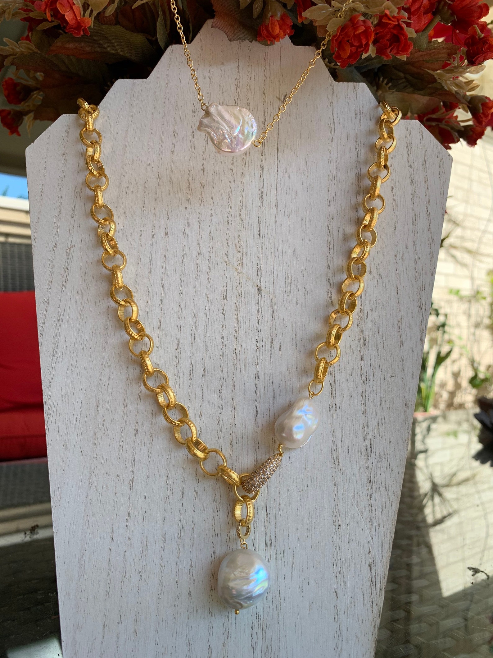 Baroque Pearl Necklace - Etsy