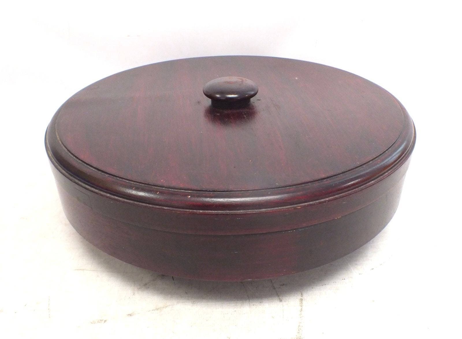Vintage Large Wooden Rotating Carousel Storage Box With Lid - Etsy