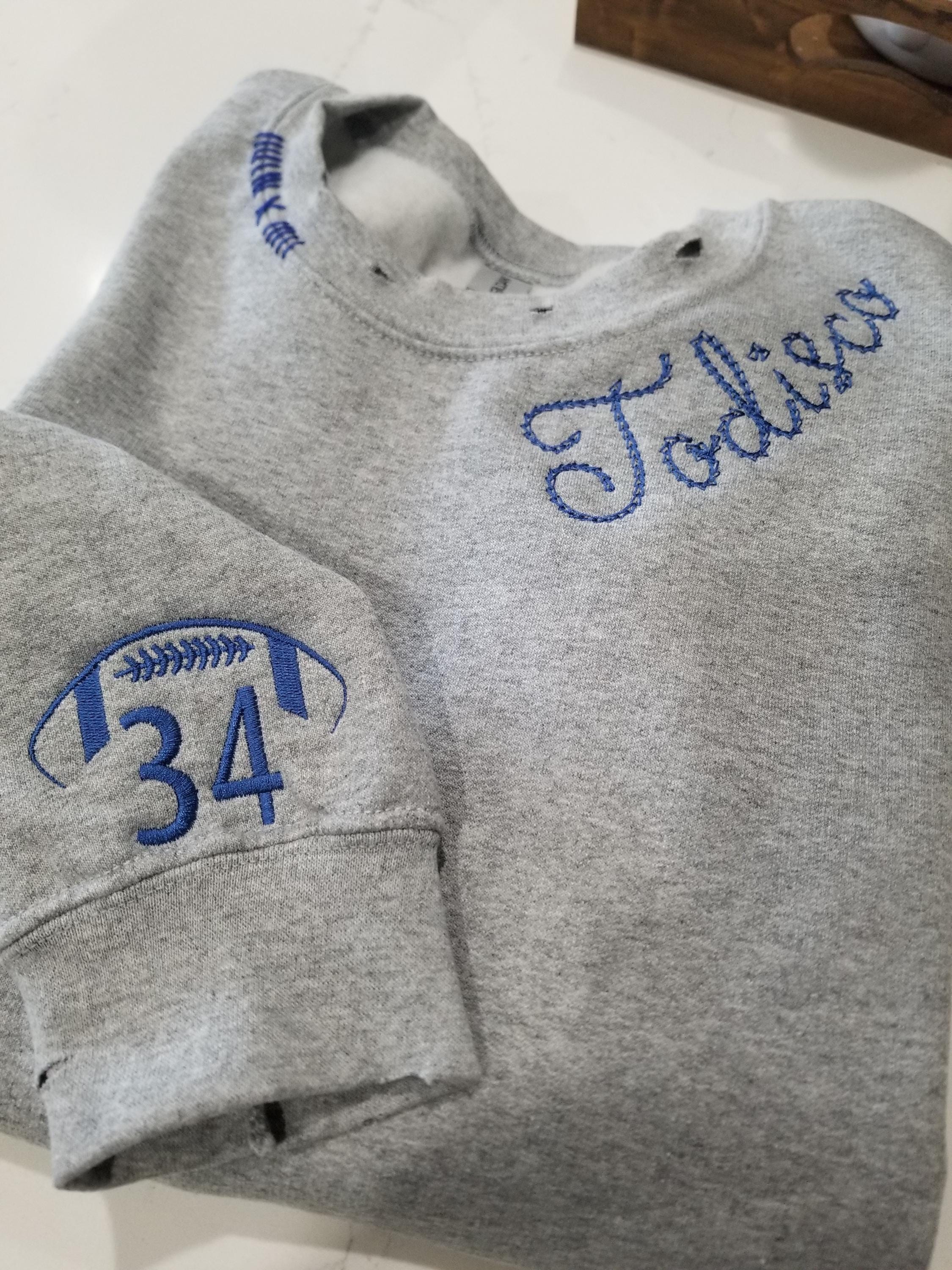 Custom | Game Day Embroidered Sweatshirt | Football Mom Sweatshirt ...