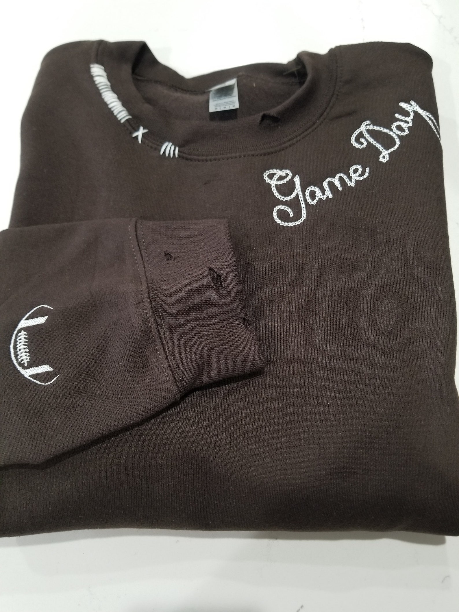 Custom | Game Day Embroidered Sweatshirt | Football Mom Sweatshirt ...