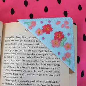 Cute Embroidered Cherry Blossom Flower Corner Bookmark|pretty Sakura ...