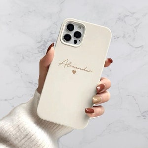 Personalized Name Heart Soft Silicone Custom Shockproof Pastel Phone ...