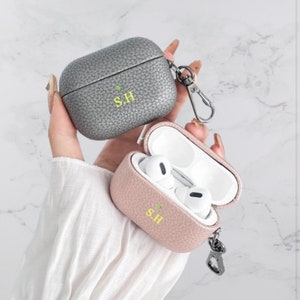 Personalized Custom Engraved Initials Monogram Pebble Leather Pastel ...