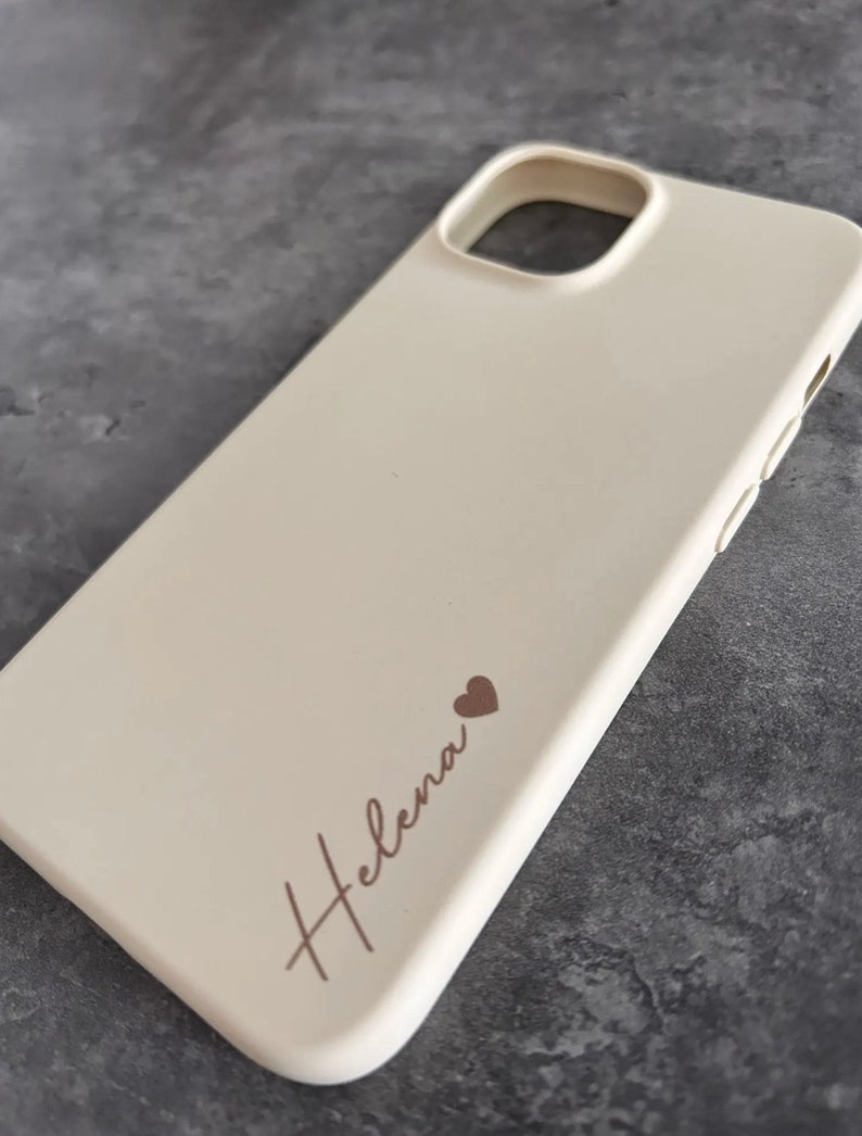 Personalized Name Heart Soft Silicone Custom Shockproof Pastel Phone ...