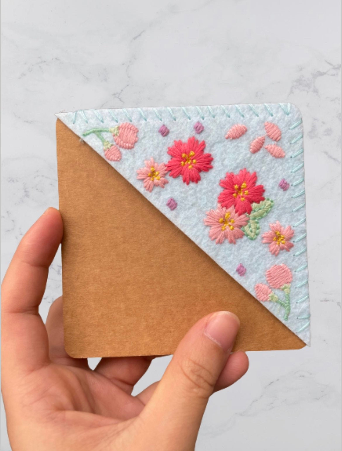 Cute Embroidered Cherry Blossom Flower Corner Bookmark|pretty Sakura ...