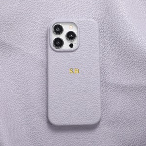 Personalized Gold Initial Pastel Pebbled Leather Custom Monogram ...