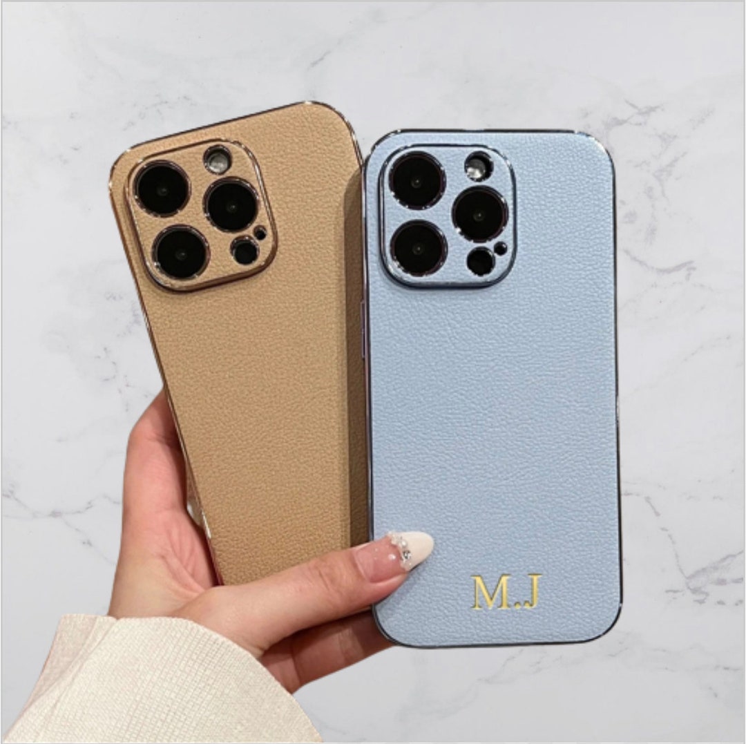 Personalized Electroplated Leather iPhone 15 16 iPhone 14 13 12 11 Pro ...