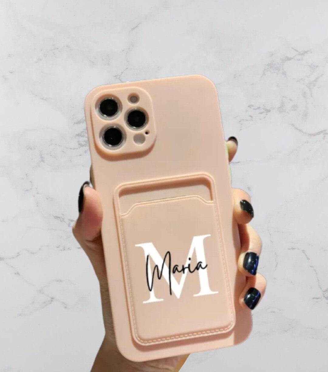 Personalized Cursive Initial Custom Name Heart Full Protection Soft ...