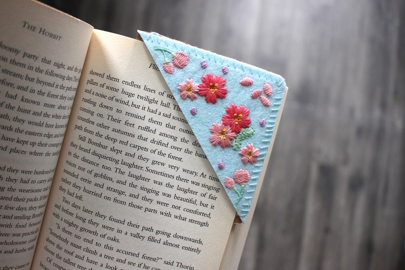 Cute Embroidered Cherry Blossom Flower Corner Bookmark|pretty Sakura ...