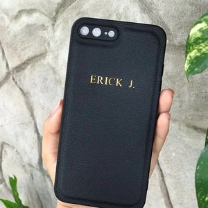 Personalized Gold Initial Leather Custom Monogram Embossed Engraved ...