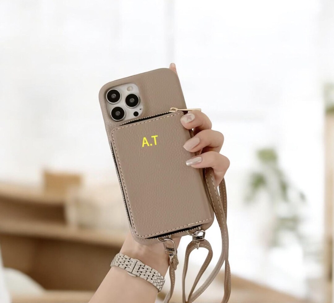 Personalized Gold Initial Leather Name Card Holder Wallet Zipper Long ...