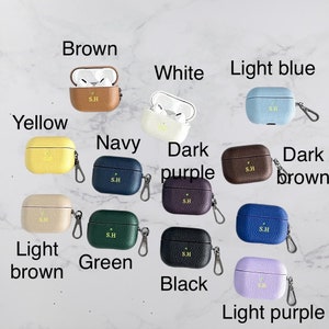 Personalized Custom Engraved Initials Monogram Pebble Leather Pastel ...