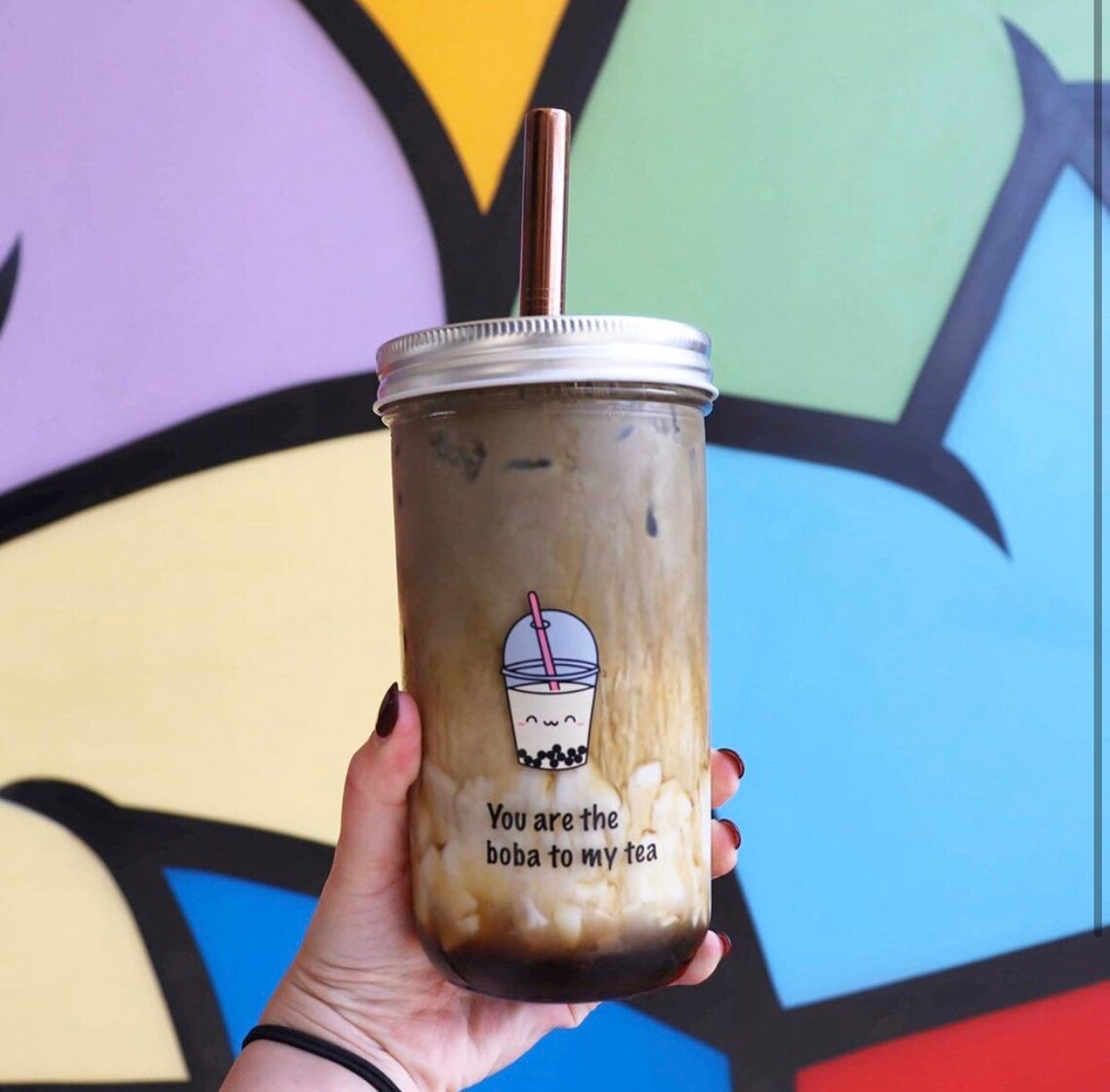 2 Pack Reusable Bubble Tea Cup With Bevel Cut Stainless Steel - Etsy